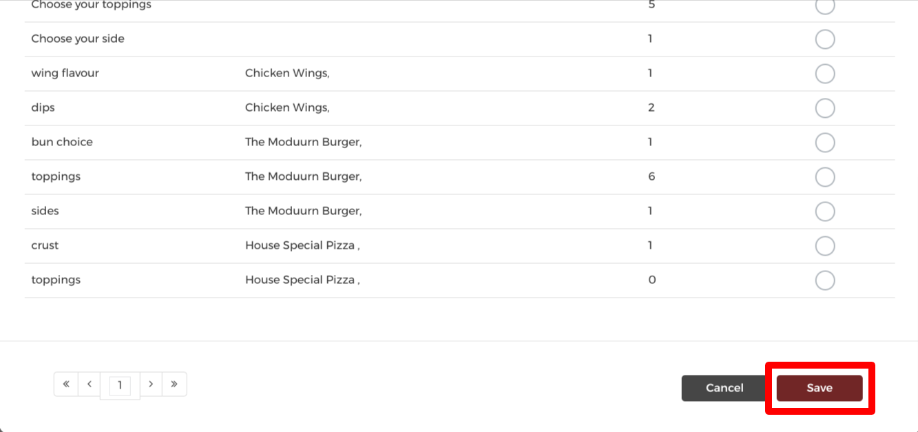 Import an existing modifier for menu items – Moduurn Support